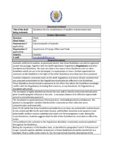1. Guidelines for the establishment of baseline environmental data ...