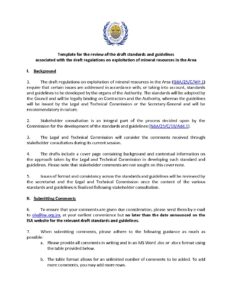 3 – ISA Consultation review template – enviro impact statements ...