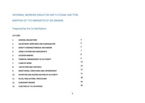 MAPPING_OF_THE_MANDATES - International Seabed Authority