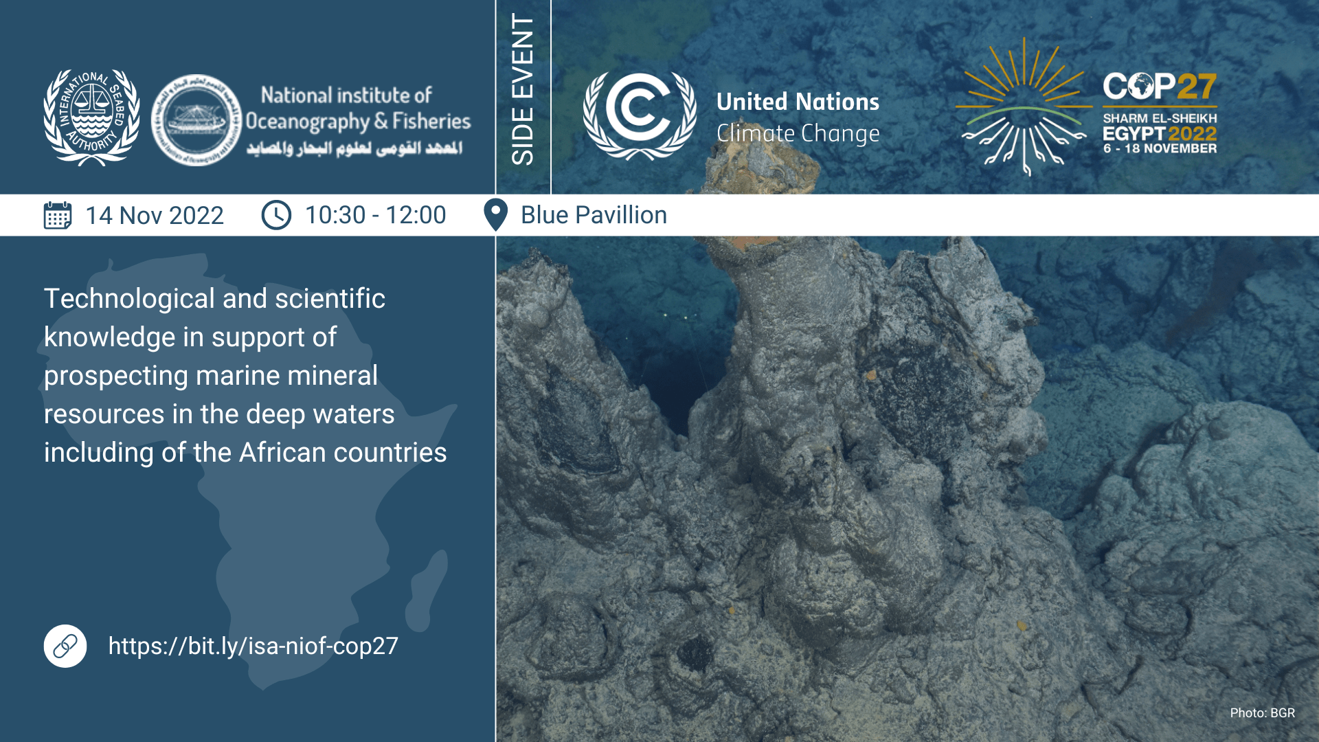 Join ISA and NIOF at UNFCCC’s COP 27 for a side event on technological ...