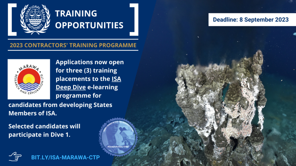 Applications are now open for three training placements in the ISA Deep ...