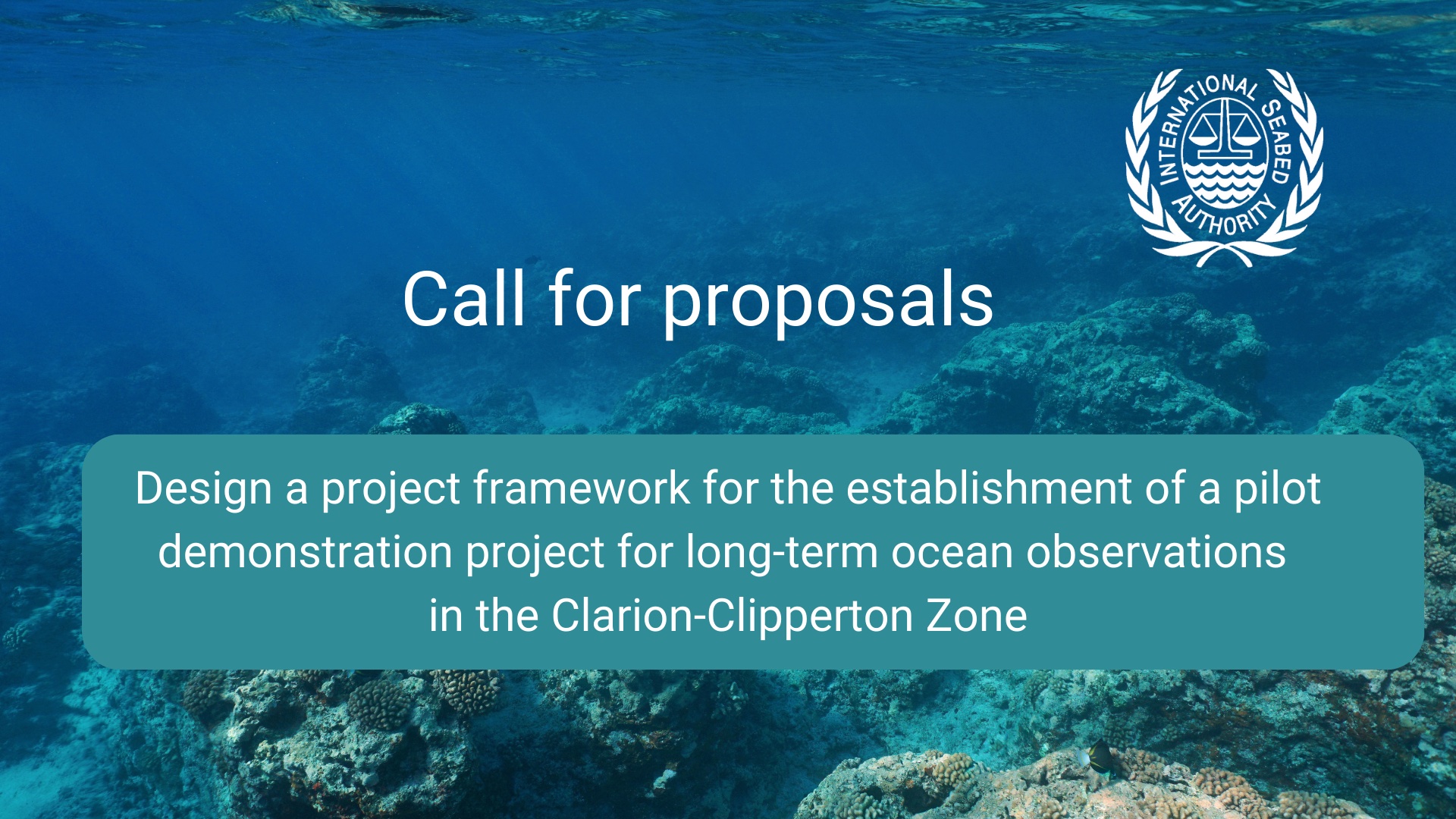 Call for proposals for a consultancy to assist ISA in designing a ...