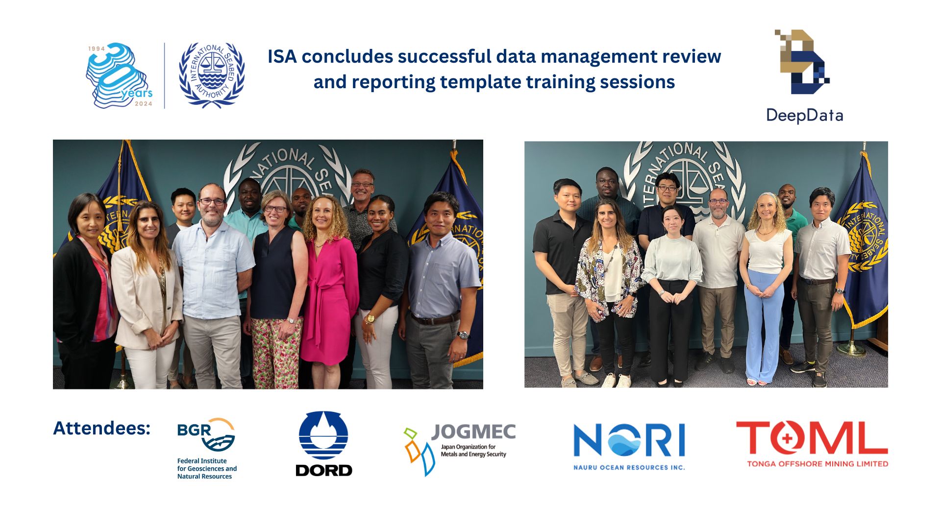 ISA concludes successful data management review and reporting template ...