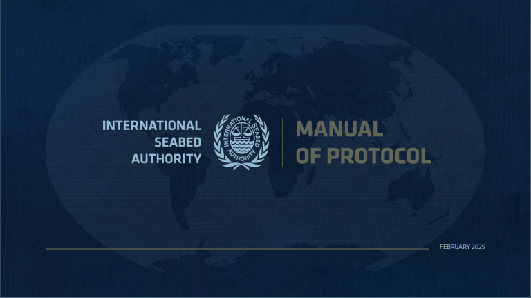 Manual of Protocol Cover - International Seabed Authority